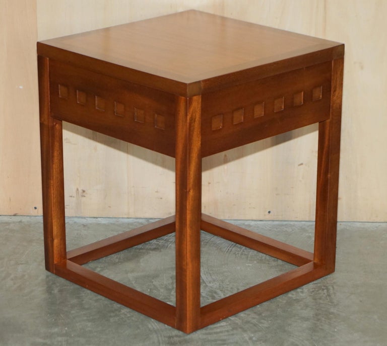 Pair of Nice Hand Made Cherry and Teak Wood Side Tables x 4 Available ...