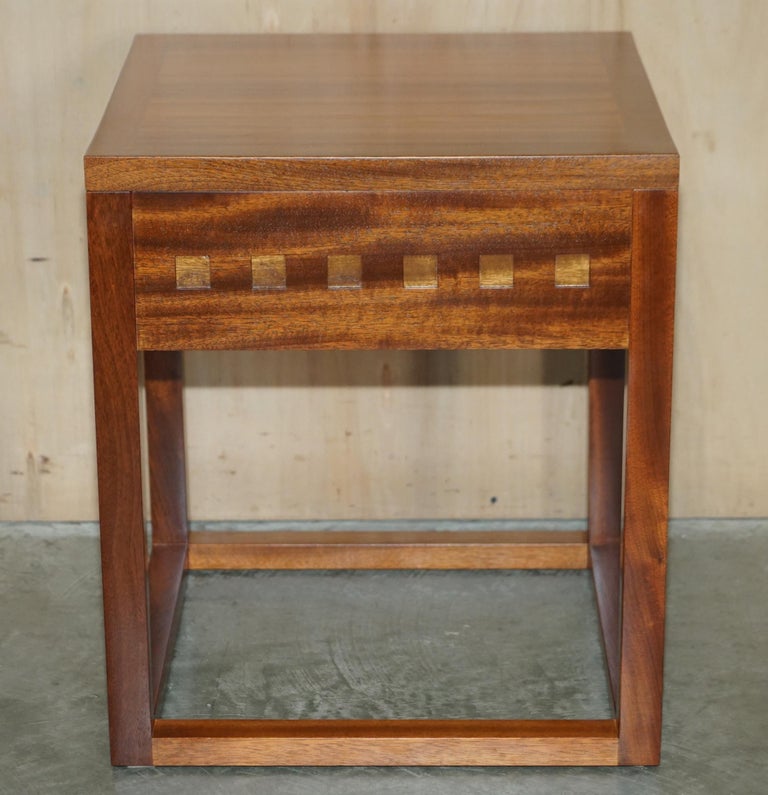 Pair of Nice Hand Made Cherry and Teak Wood Side Tables x 4 Available ...