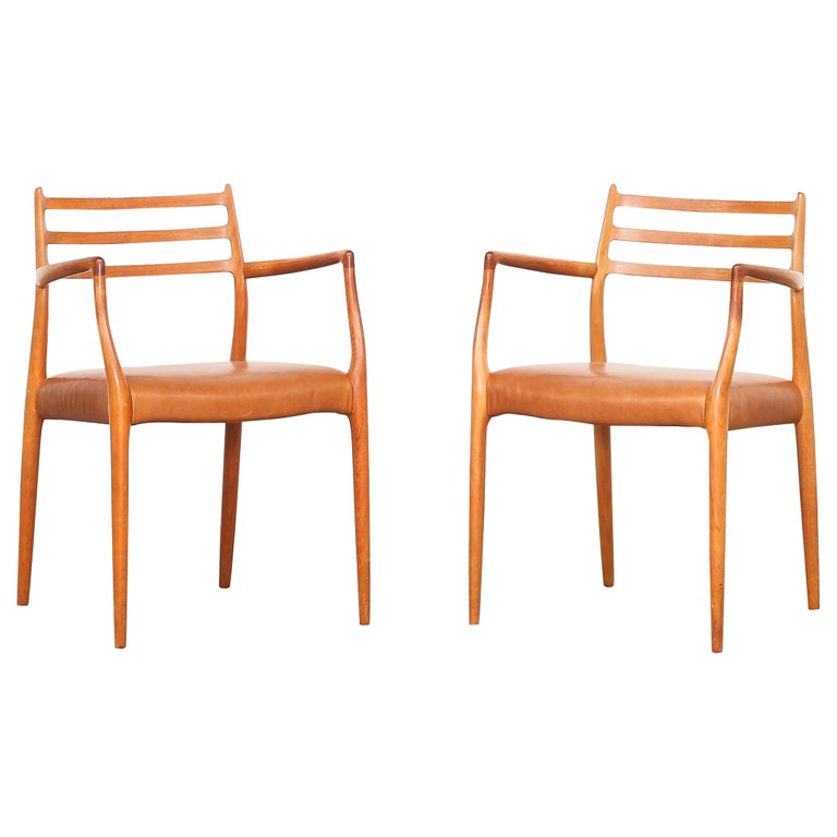 Pair of Niels Moller Møller Moeller Dining Chairs or Armchairs Mod. 62 ...