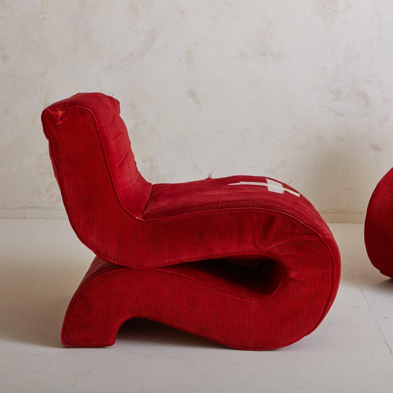 Pair of Noodle Chairs Attributed to Augusto Betti for Habitat Faenza ...