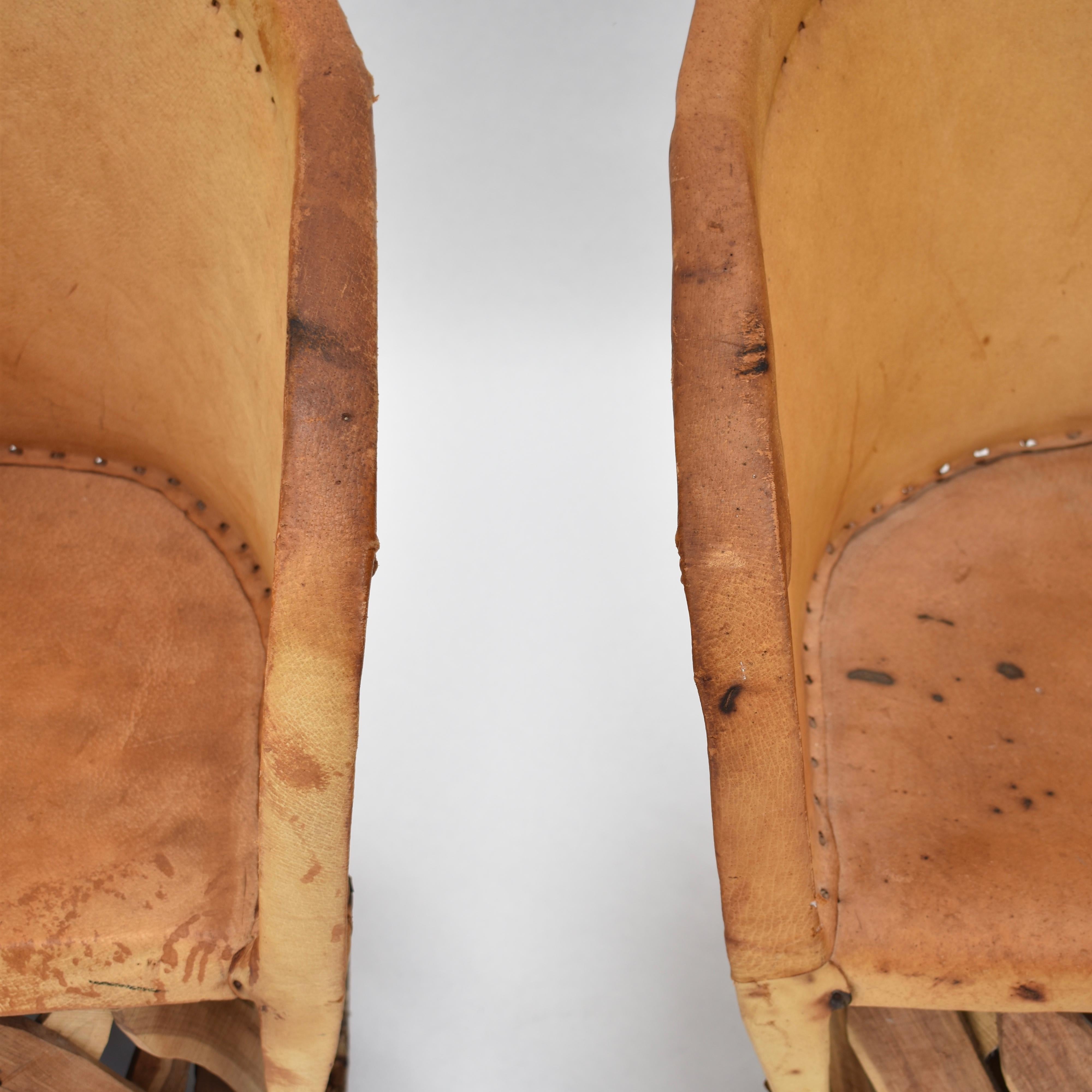 Pair of North or Native American Chairs in Leather and Wood at 1stDibs ...