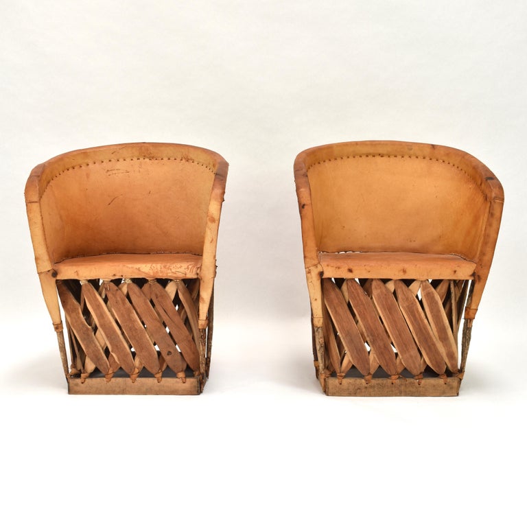 Pair of North or Native American Chairs in Leather and Wood at 1stDibs ...