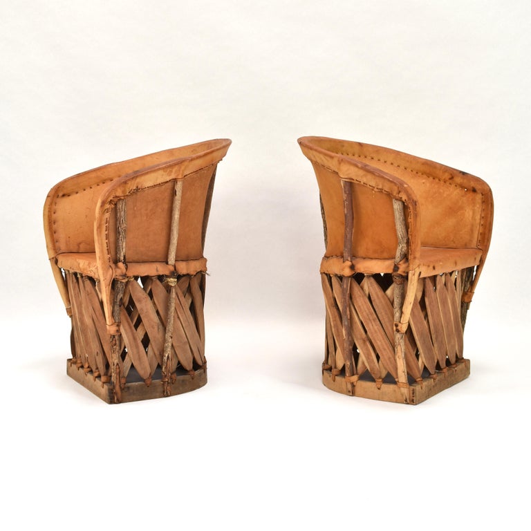 Pair of North or Native American Chairs in Leather and Wood at 1stDibs ...
