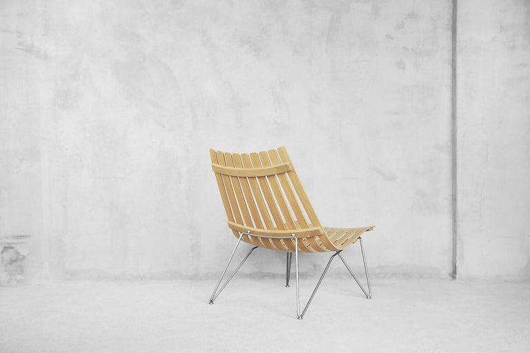 Pair of Scandinavian Scandia Easy Chairs by Hans Brattrud for ...