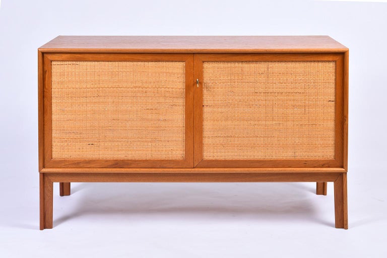 Pair of Oak and Rattan Sideboards by Alf Svensson at 1stDibs