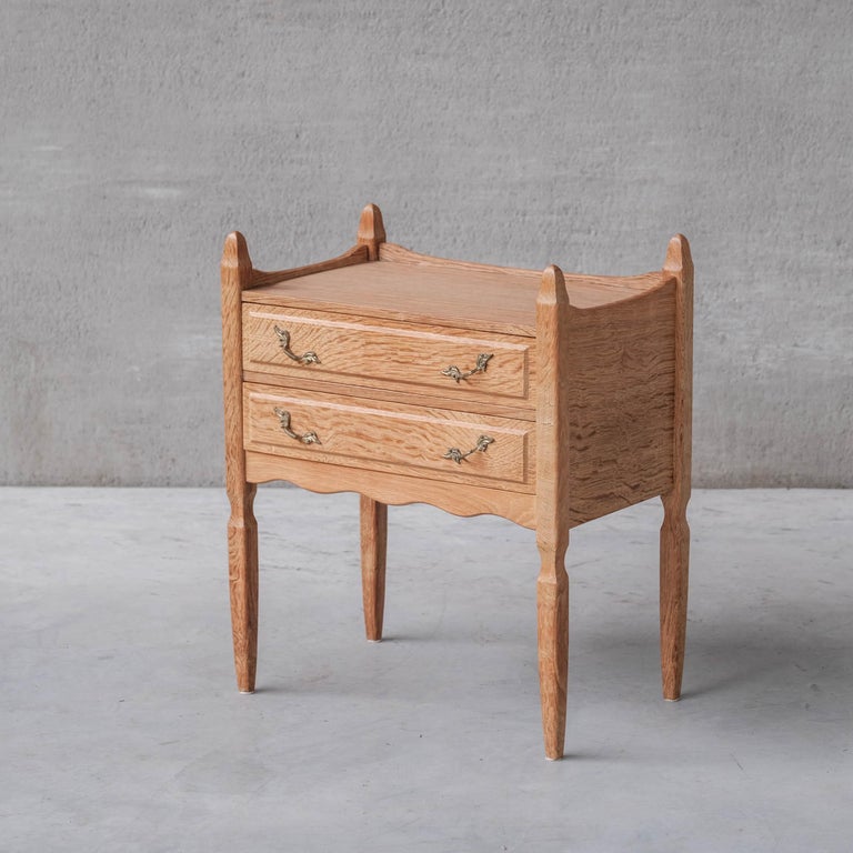 Pair of Oak Danish Mid-Century Bedside Tables attr. to Henning Kjaernulf at 1stDibs