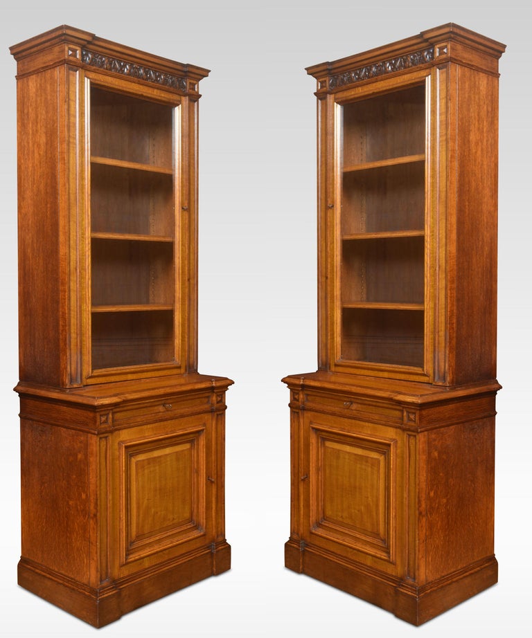 Pair of Oak Pier Bookcase For Sale at 1stDibs