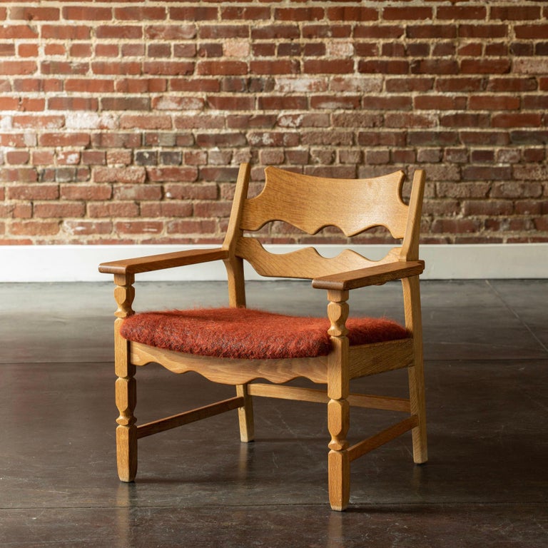 Pair of Oak Razorblade Chairs by Henning Kjaernulf, Denmark 1960s For ...