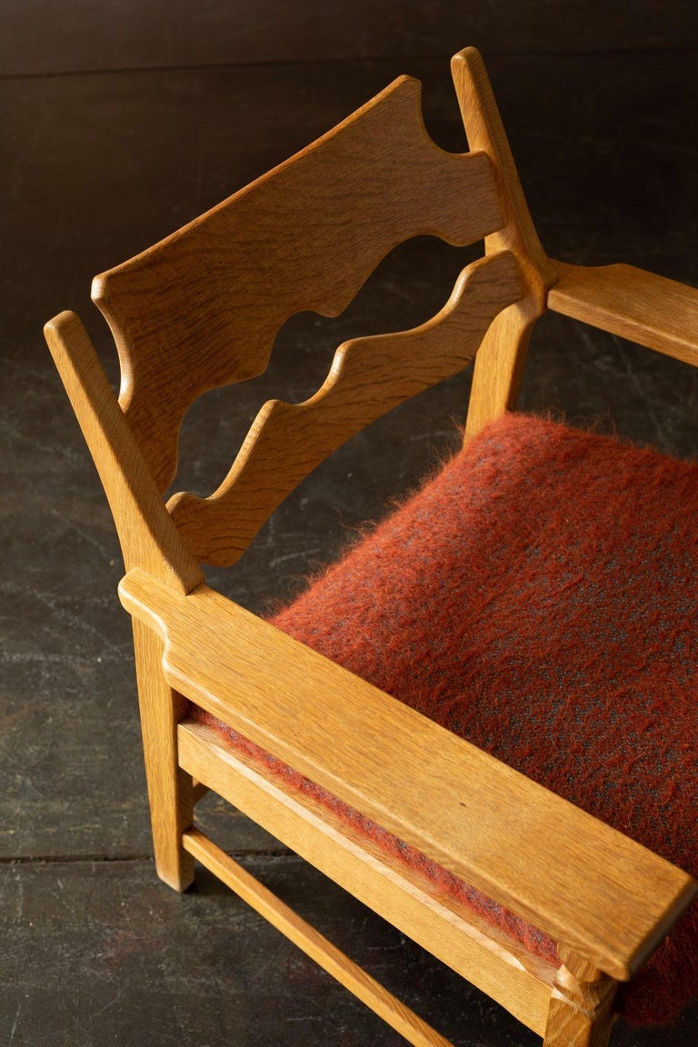 Pair of Oak Razorblade Chairs by Henning Kjaernulf, Denmark 1960s For ...