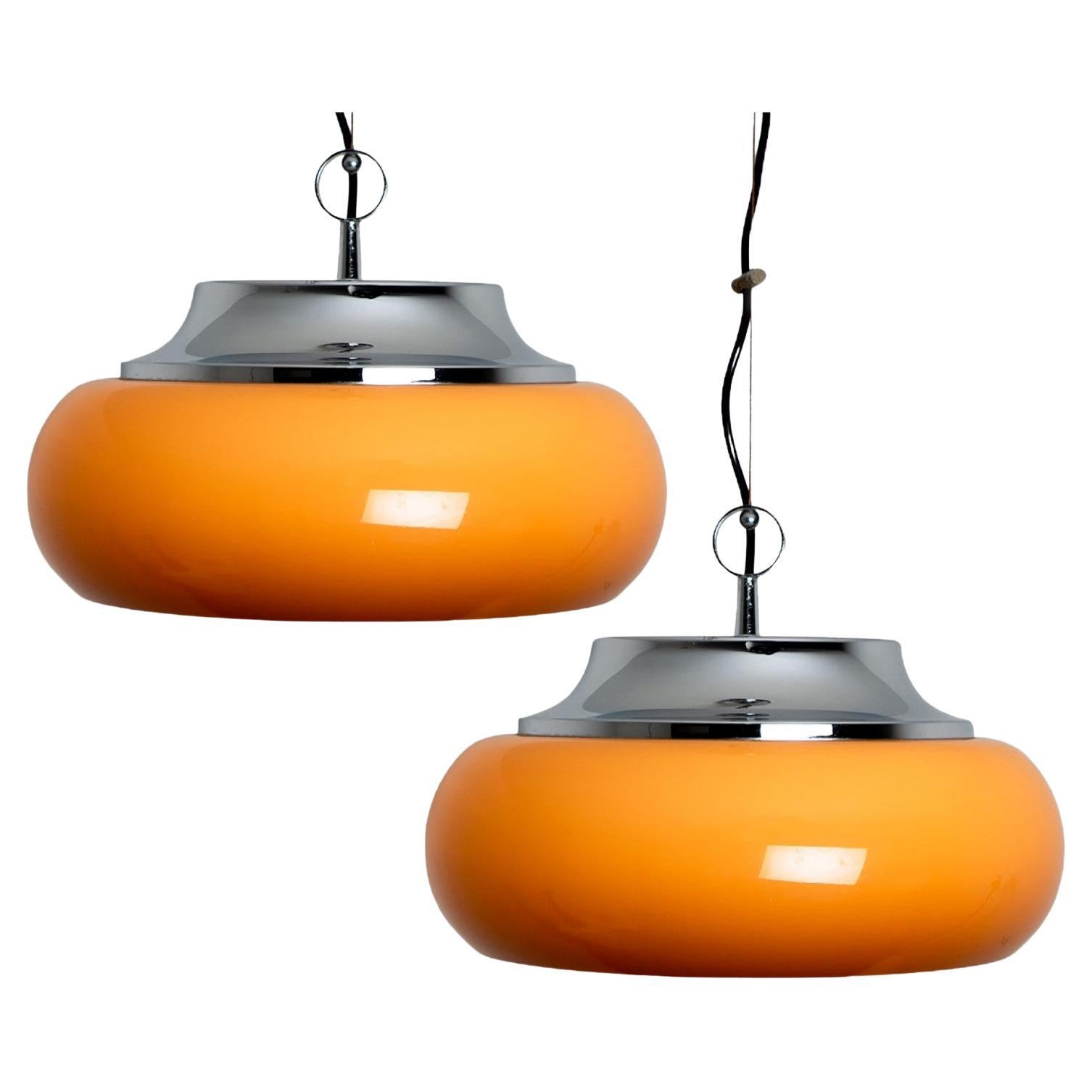 Design Harvey Guzzini Pendant by Meblo, 1970s For Sale at 1stDibs