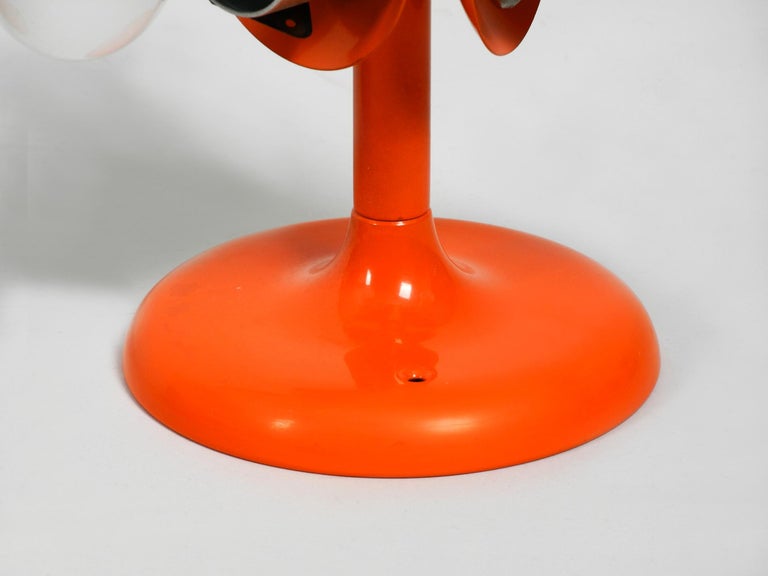 Pair of Orange Kaiser Leuchten Metal Ceiling Lamps with 3 Glasses Each ...