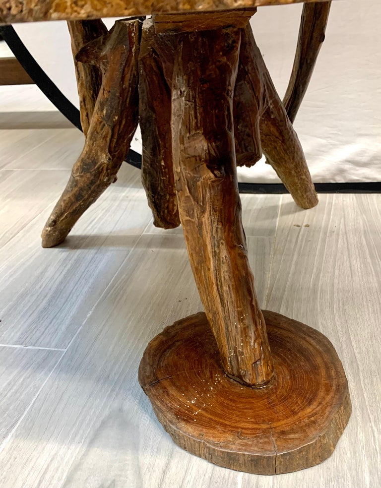 Pair of Organic Mid-Century Modern Live Edge Chairs For Sale at 1stDibs