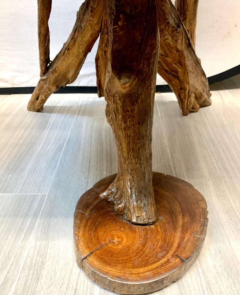 Pair of Organic Mid-Century Modern Live Edge Chairs For Sale at 1stDibs