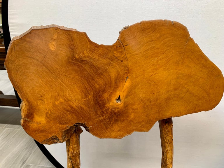 Pair of Organic Mid-Century Modern Live Edge Chairs For Sale at 1stDibs