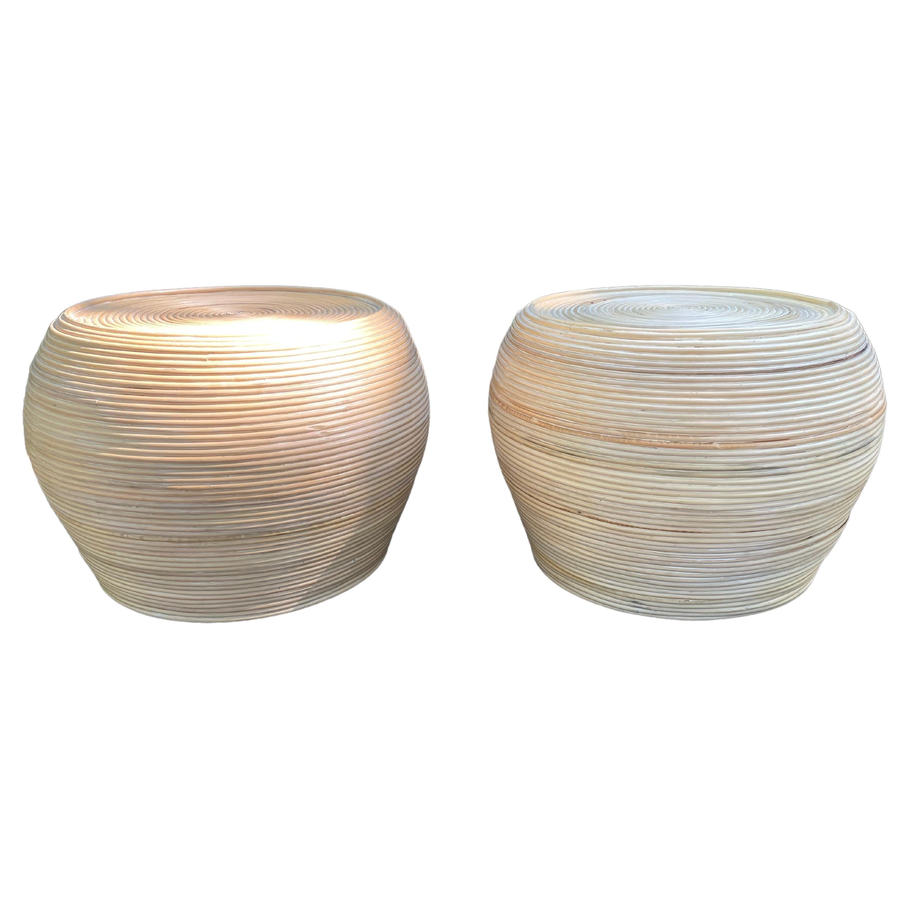 Pr Curved Pencil Reed Organic Modern Side Tables at 1stDibs | curved ...