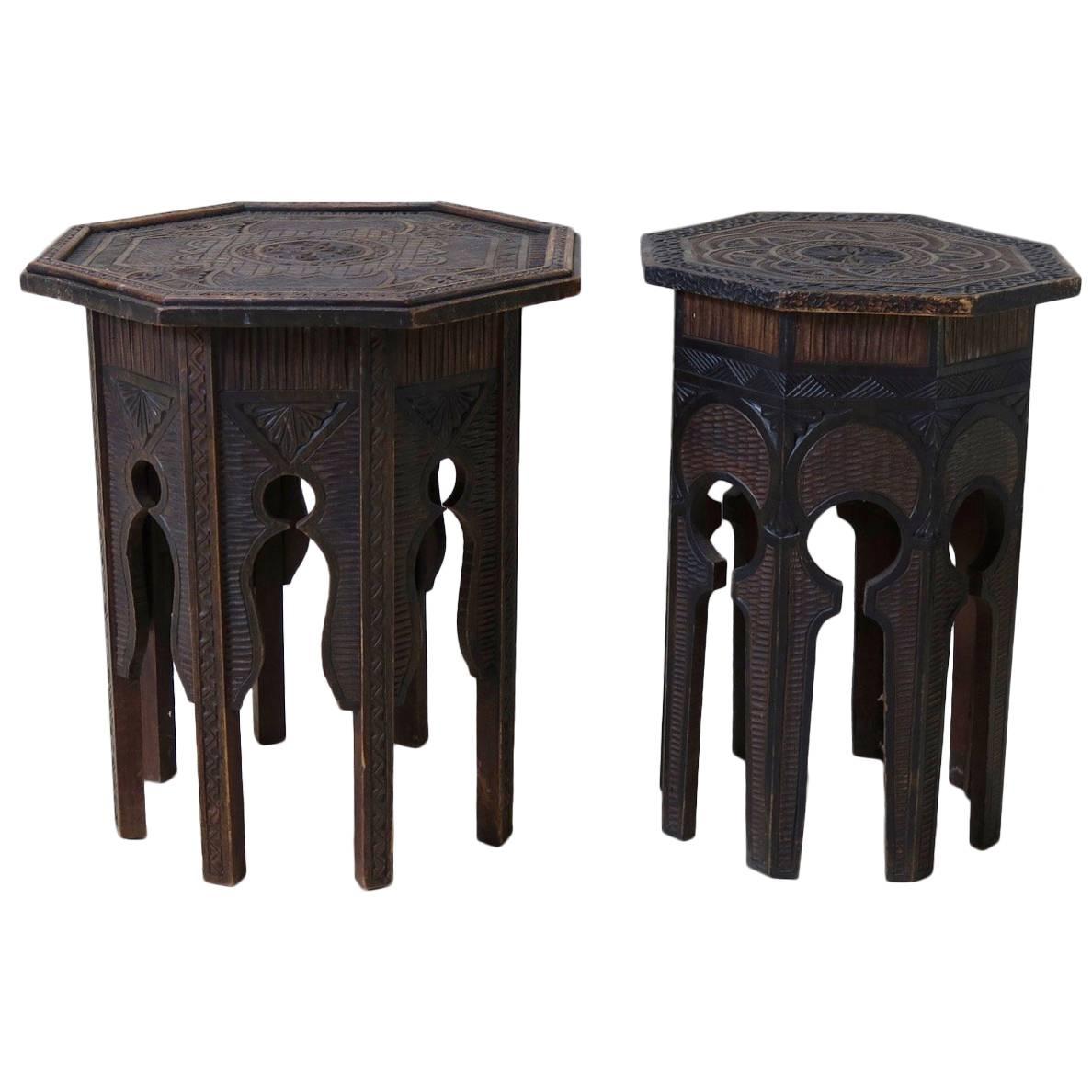 Pair of Oriental Side Tables, Early 20th Century at 1stDibs