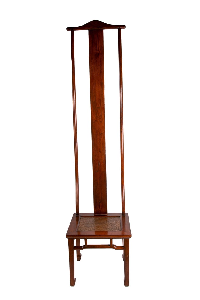 Pair of Oriental Style Wooden Chairs with Very High Backs For Sale at ...