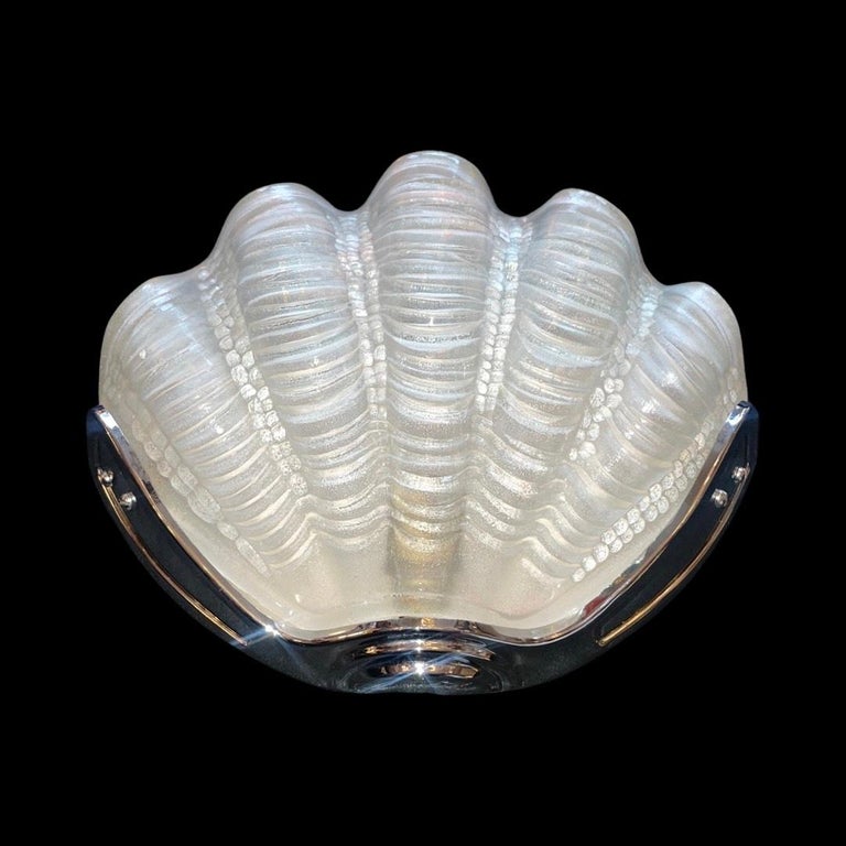 Pair of Original Antique Art Deco Odeon Clam Shell Wall Lights For Sale ...