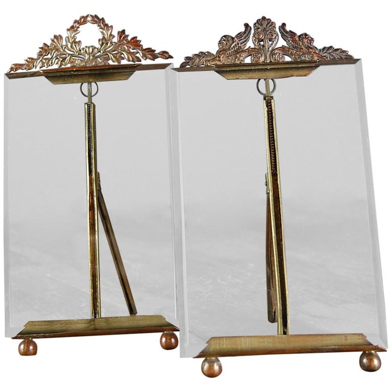 Pair of Original French Glass Empire Picture Frames at 1stDibs