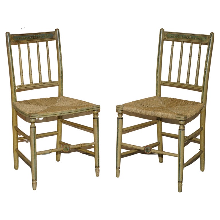 Pair of Original Hand Painted Antique Regency circa 1810-1820 Side ...