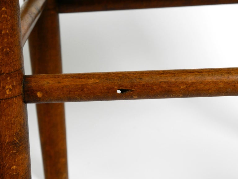 Pair of Original Mid-Century Modern Oak Stools with Rush Weave For Sale ...