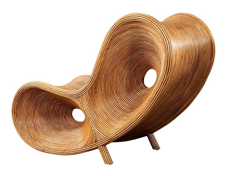 Pair of Original Pencil Rattan Sculptural Ear Chairs at 1stDibs ...
