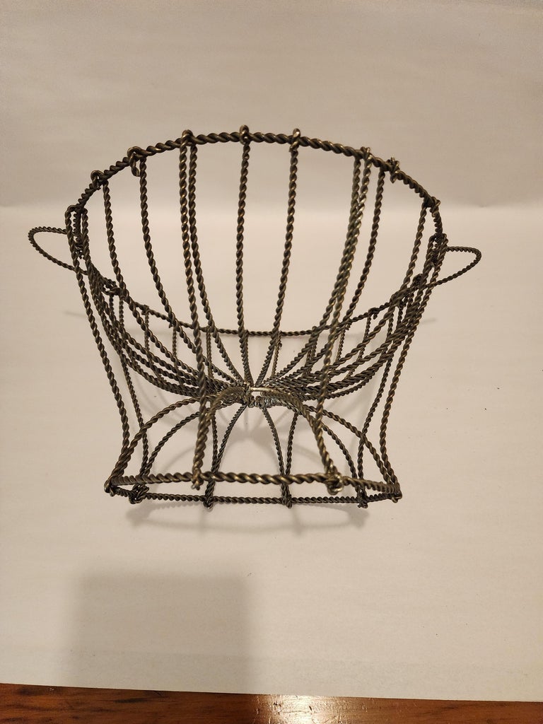 Three Ornate 19th Century French Wire Bakery Baskets For Sale at 1stDibs