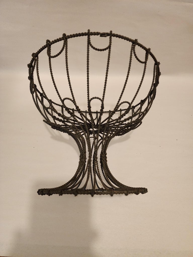 Three Ornate 19th Century French Wire Bakery Baskets For Sale at 1stDibs