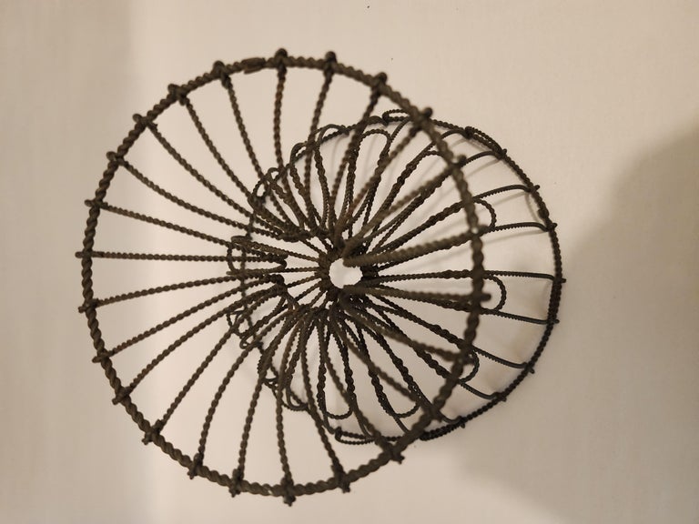 Three Ornate 19th Century French Wire Bakery Baskets For Sale at 1stDibs