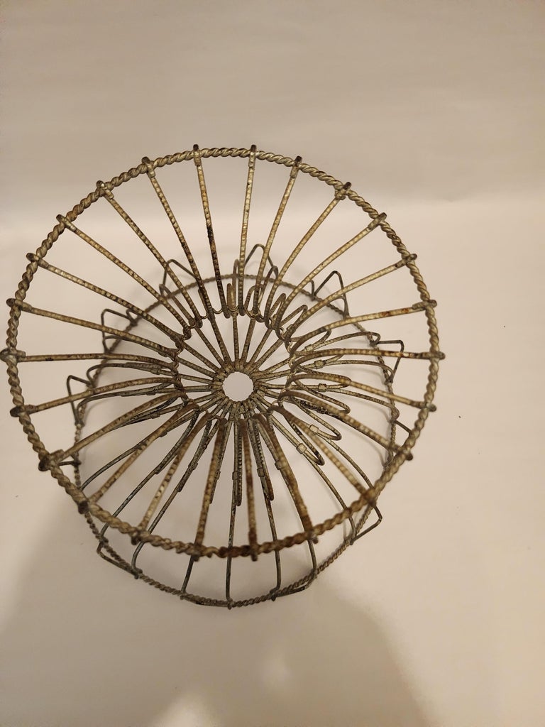 Three Ornate 19th Century French Wire Bakery Baskets For Sale at 1stDibs