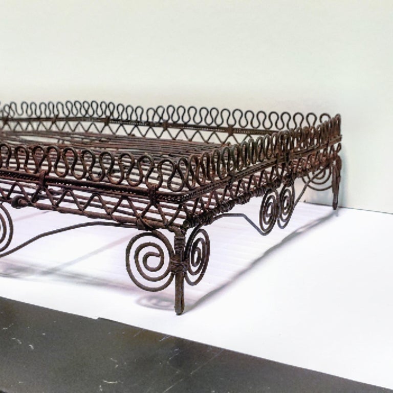 Pair of Ornate 19th Century French Wire Bakery Trays For Sale at 1stDibs