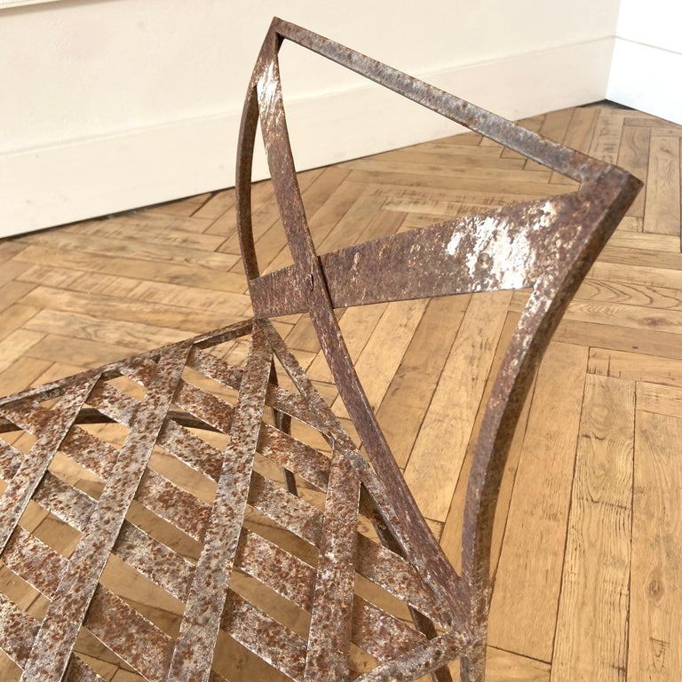 Pair of Outdoor Iron Garden Benches For Sale at 1stDibs