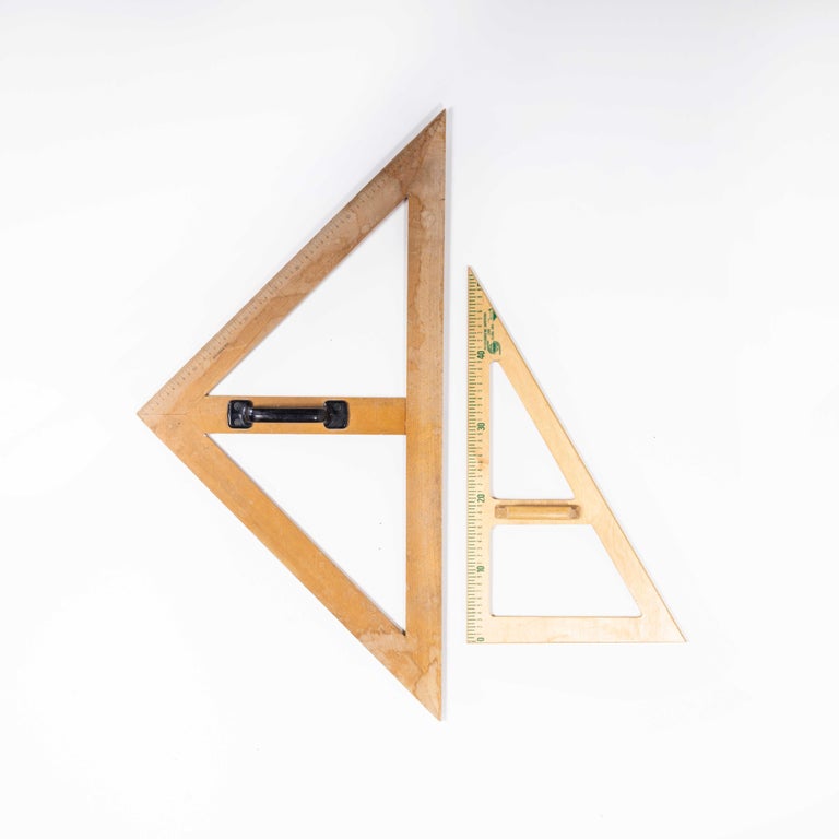 Pair of Oversize Teaching, Blackboard Triangles For Sale at 1stDibs