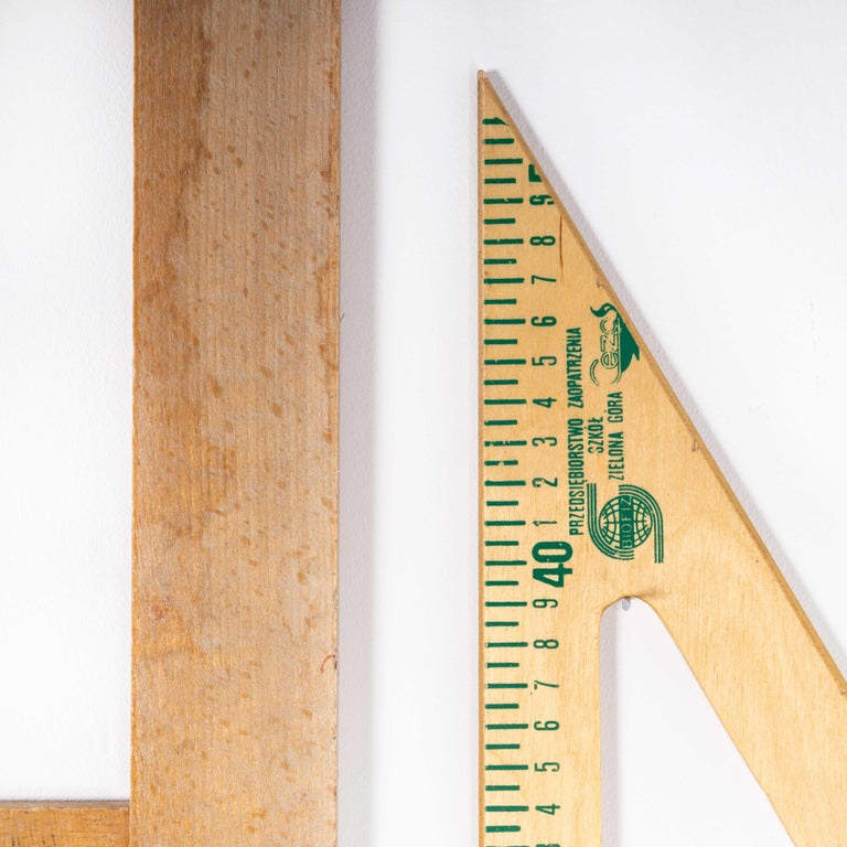 Pair of Oversize Teaching, Blackboard Triangles For Sale at 1stDibs