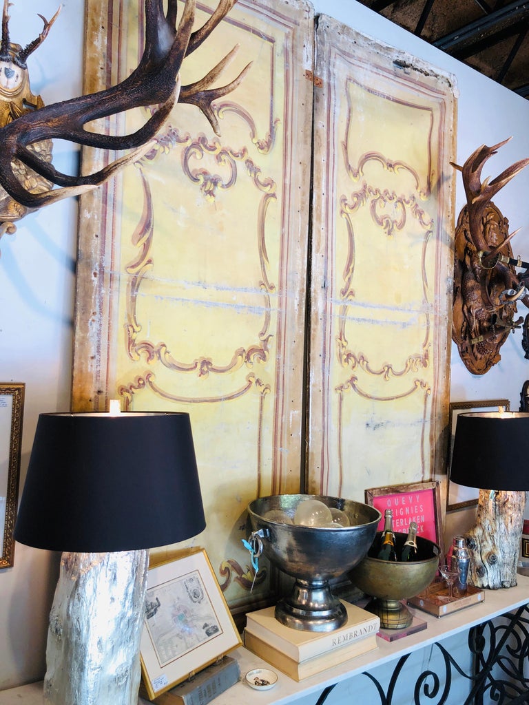 Pair of Oversized Italian Hand-Painted Stage Prop Scenery Panels For ...