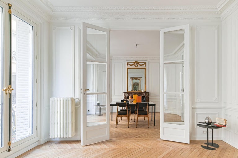 Pair of Oxidized Ellipses Table Signed by Pia Chevalier For Sale at 1stDibs