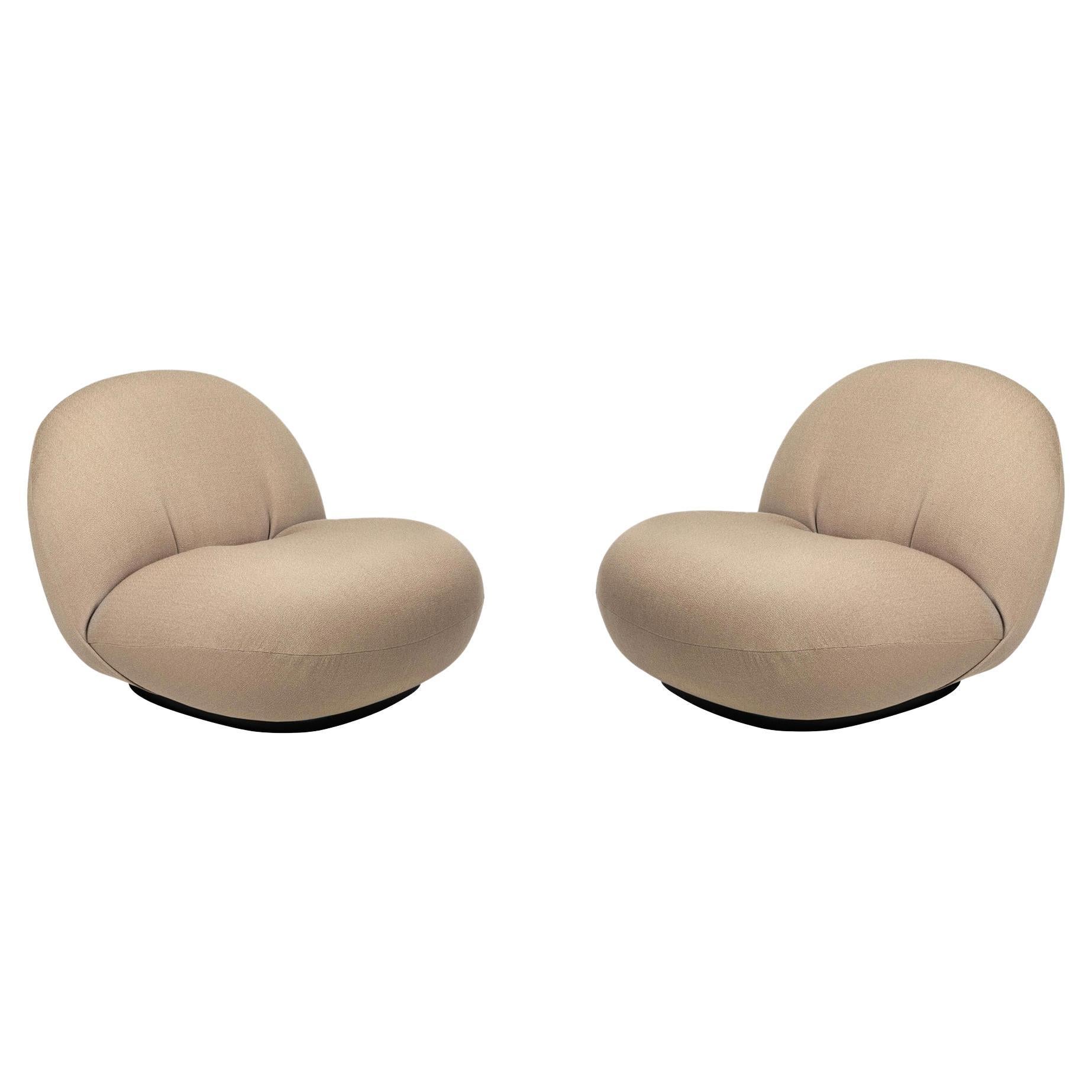 Pair of Pacha Lounge Chairs, Black Semi Matt at 1stDibs