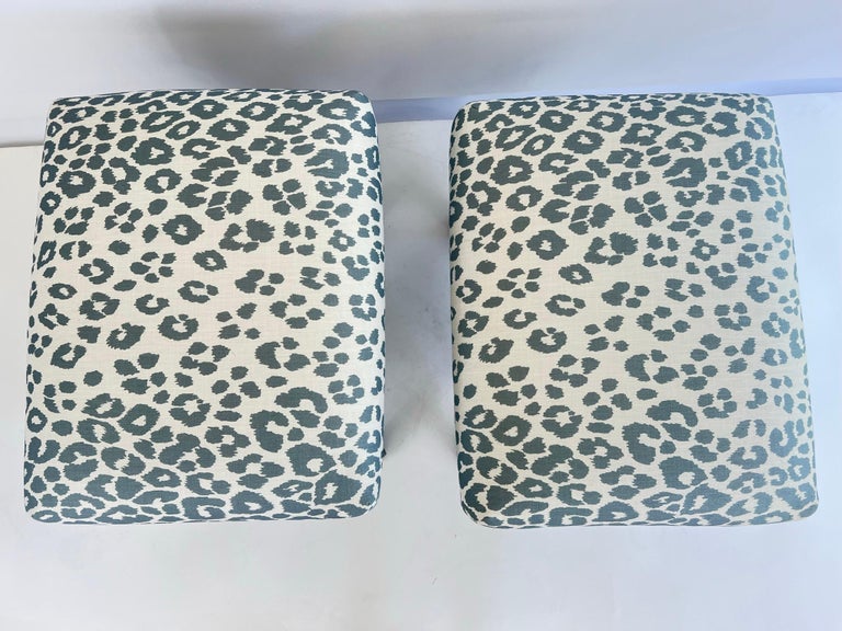 Pair of Painted Benches with Hock Legs and Paw Feet For Sale at 1stDibs