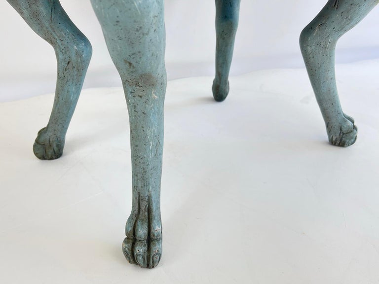 Pair of Painted Benches with Hock Legs and Paw Feet For Sale at 1stDibs