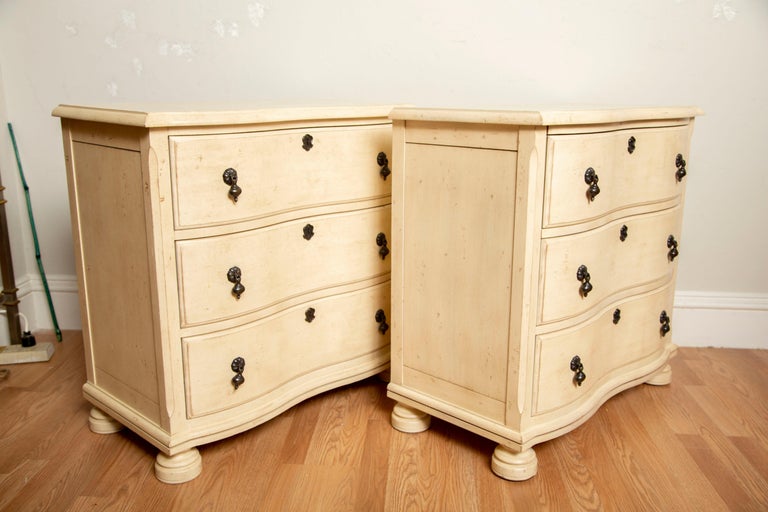 Pair of Painted Country French Chests at 1stDibs