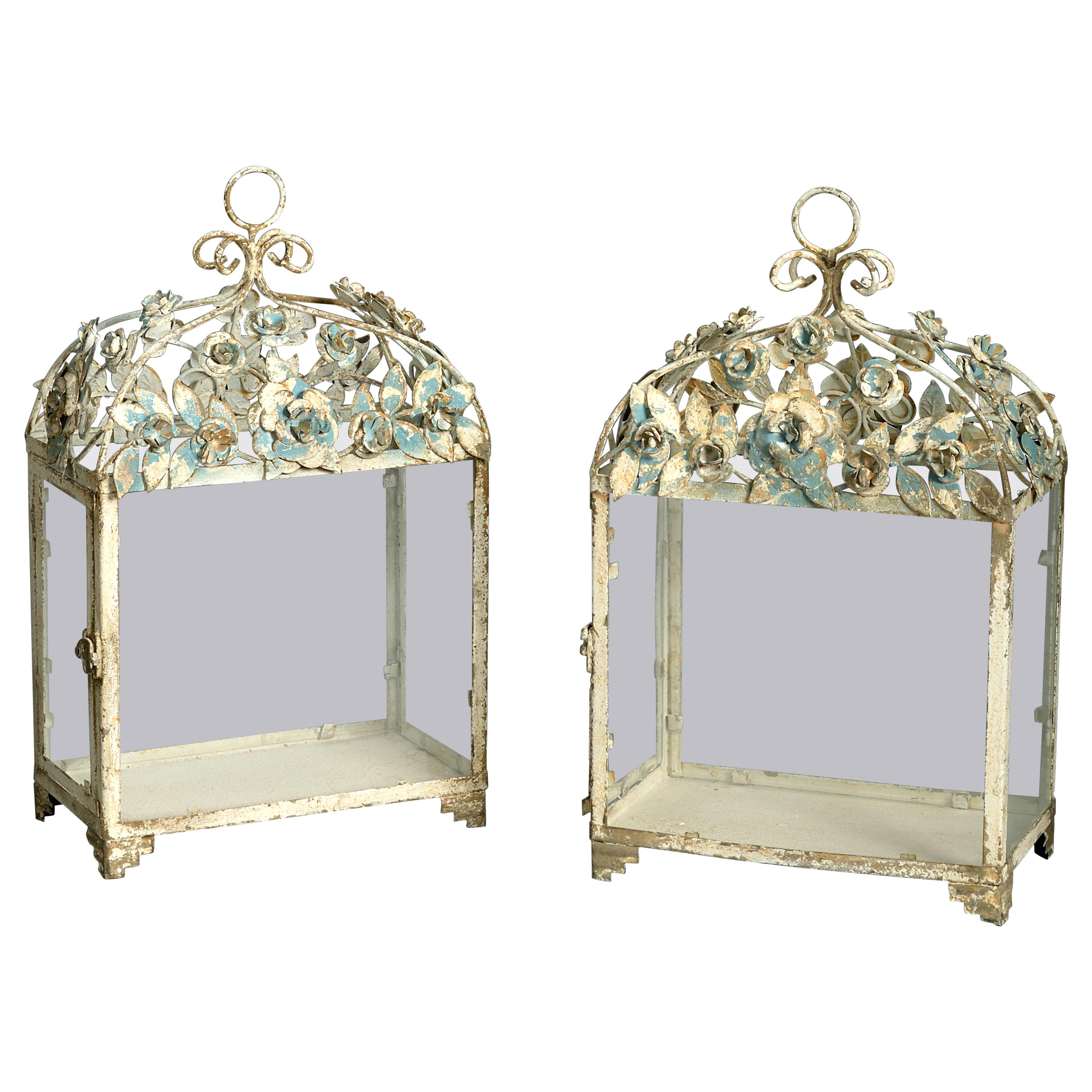 A Pair of European Iron Lanterns at 1stDibs
