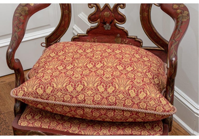 Pair of Painted Italianate Finely Crafted Armchairs For Sale at 1stDibs ...