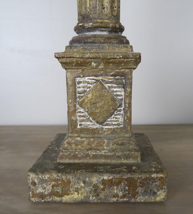 Pair of Painted Neoclassical Lamps with Parchment Shades For Sale at ...