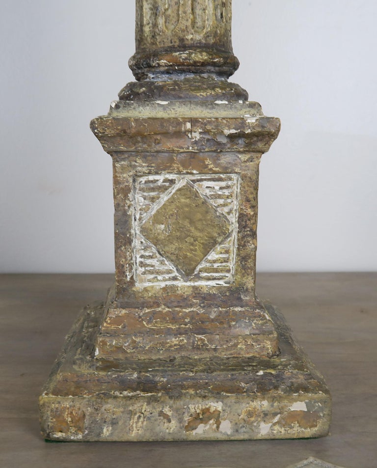 Pair of Painted Neoclassical Lamps with Parchment Shades For Sale at ...