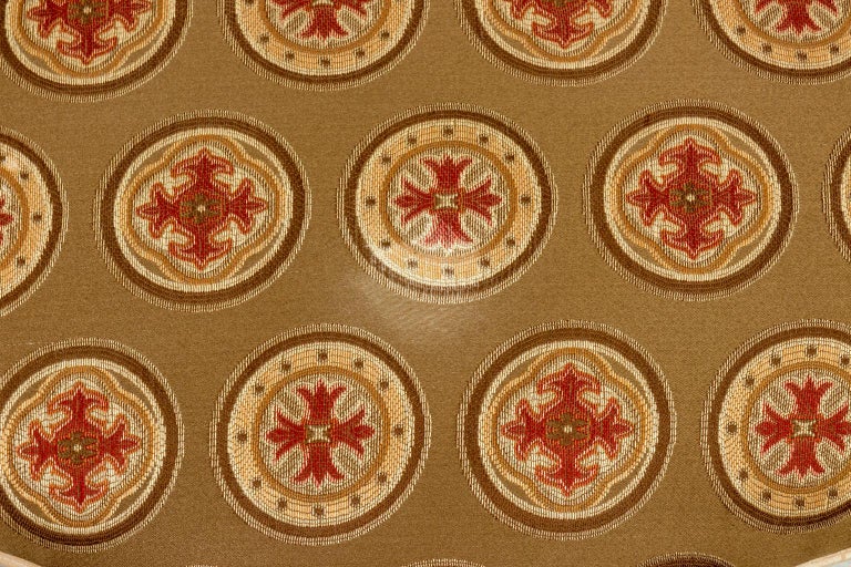 Pair of Painted Oval Pinwheel Back Armchairs For Sale at 1stDibs