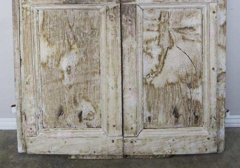 Pair of Painted Swedish Doors with Original Iron Hardware at 1stDibs