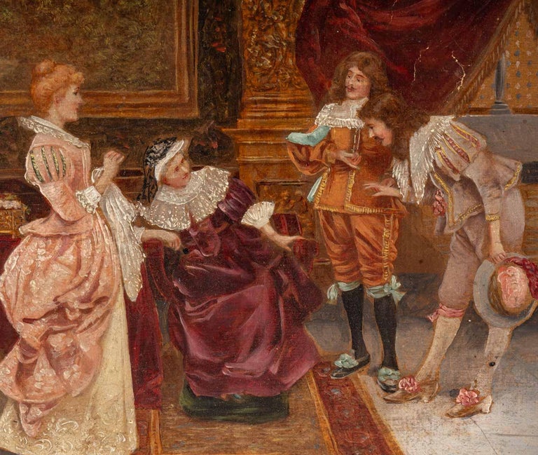 Pair of Paintings "Parisian Life" For Sale at 1stDibs