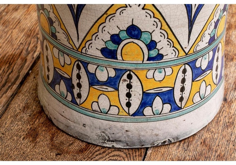 Pair Of Palace Size Moroccan Glaze Decorated Ceramic Jars For Sale at ...