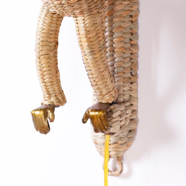 Pair of Palm Tree and Monkey Wall Sconces at 1stDibs