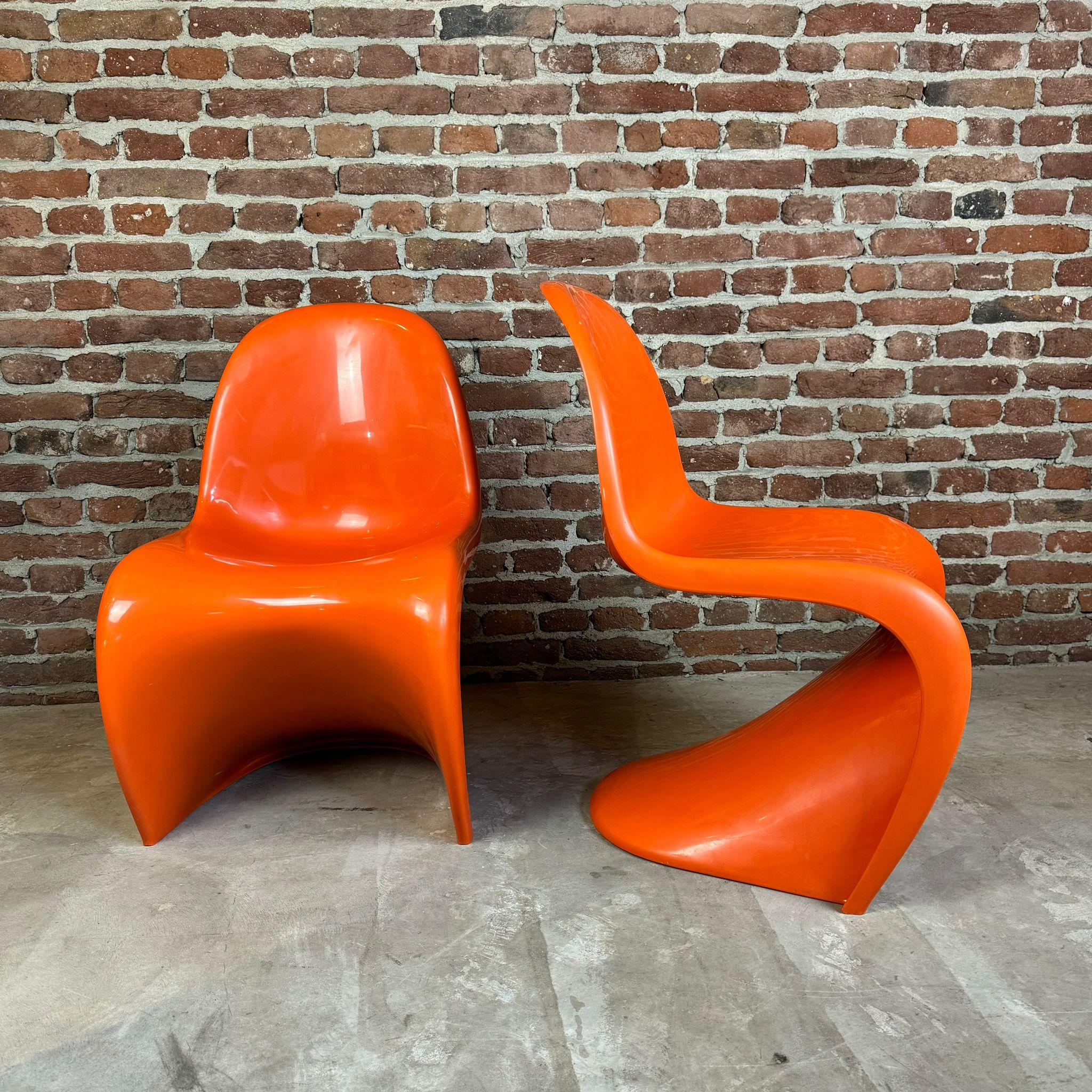 Pair of Panton chairs, Verner Panton for Herman Miller / Felhbaum ...